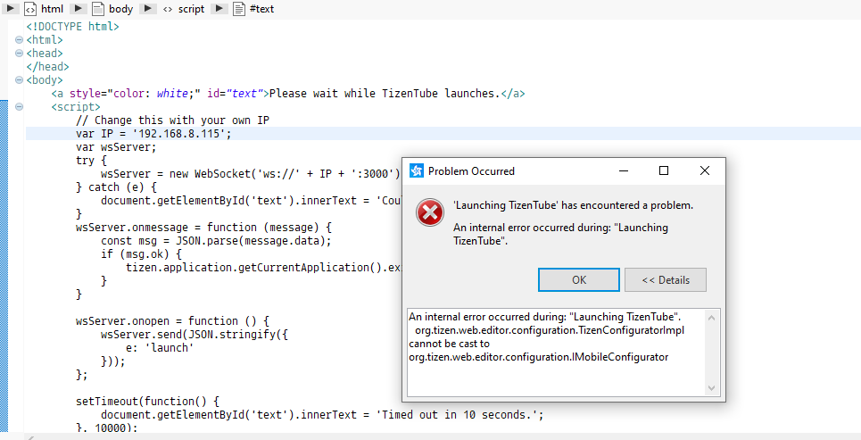 Launching Error · Issue #21 · reisxd/TizenTube · GitHub