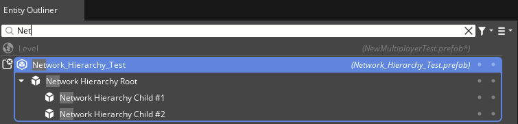 Multiplayer Gem/Multiplayer Sample: Entity with Network Hierarchy Root with two or more children ...