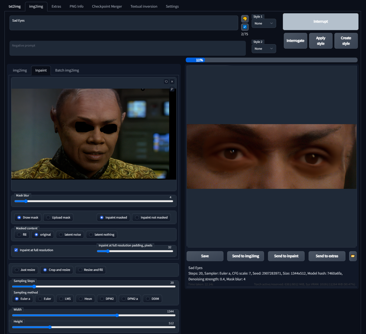 Strangely cropped and filled previews - img2img inpaint at full ...