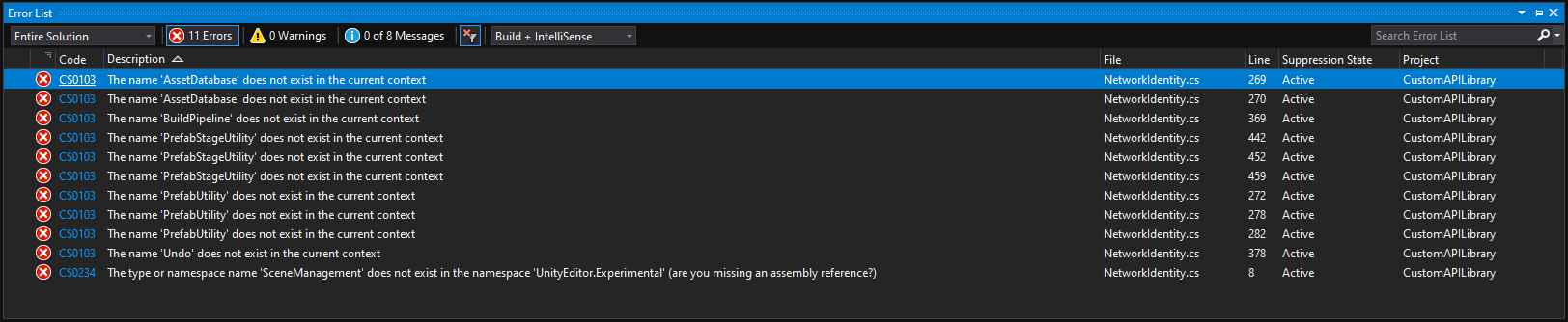 NetworkIdentity.cs references UnityEditor.dll · Issue #1627 ...
