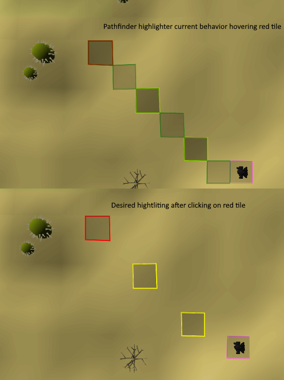 Suggestion - Tile Indicators - option to mark intermediate tiles on player's path to destination ...