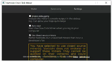 'Save & Restart' button not accessible after checking box for 'Use closed-source miners' · Issue ...