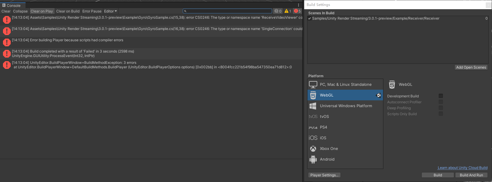 [BUG]The type or namespace name 'ReceiveVideoViewer' could not be found · Issue #452 · Unity ...