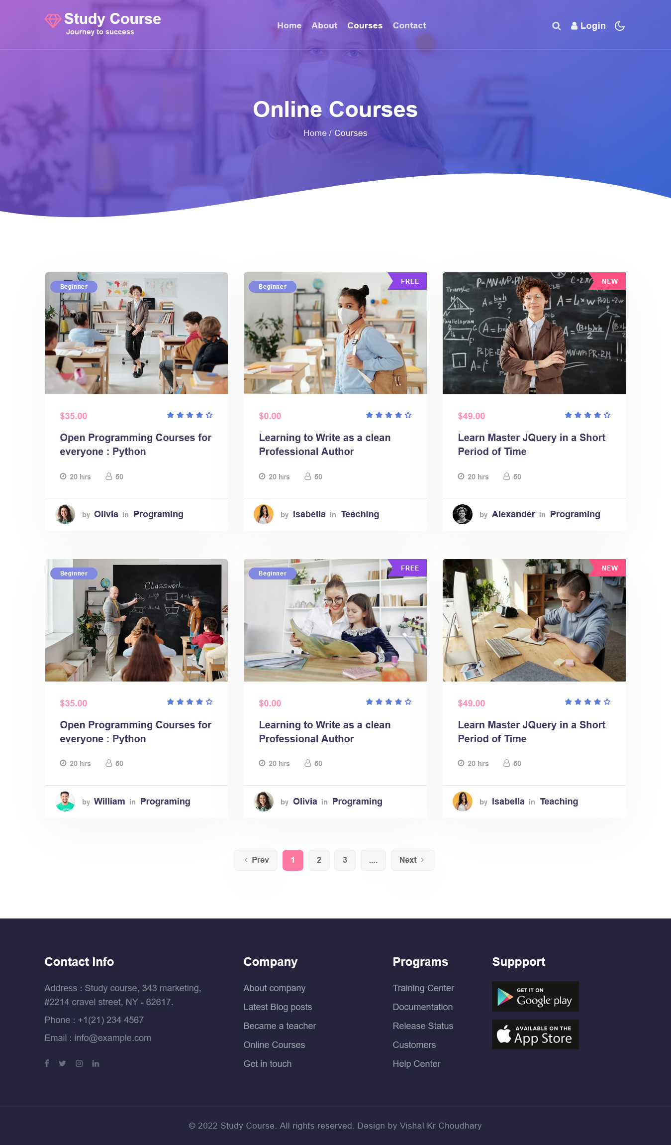 GitHub - Vishal-Kr-Choudhary/Online-Study-Course: I have created online study website, with the ...