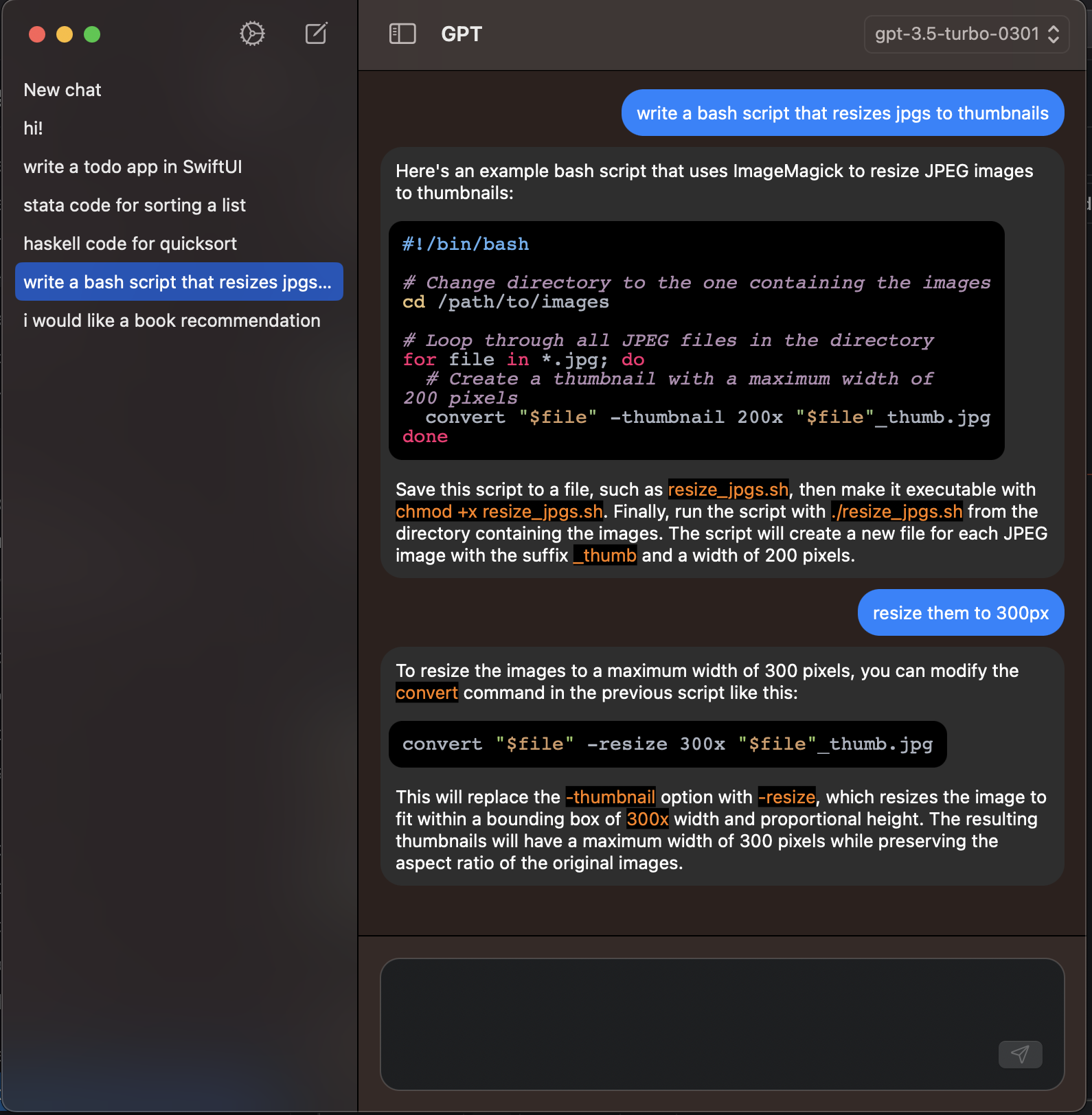 GitHub - erikolsson/swift-gpt