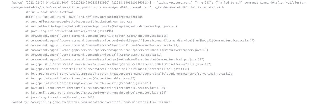 mysql communication error · Issue #531 · FederatedAI/KubeFATE · GitHub