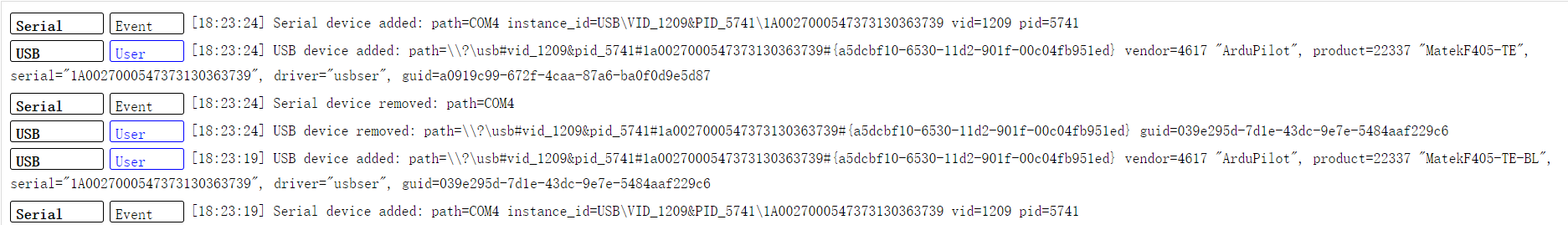 Cannot Connect To Matek H743 Wing Saying Port Already In Use By Another Application Try Re