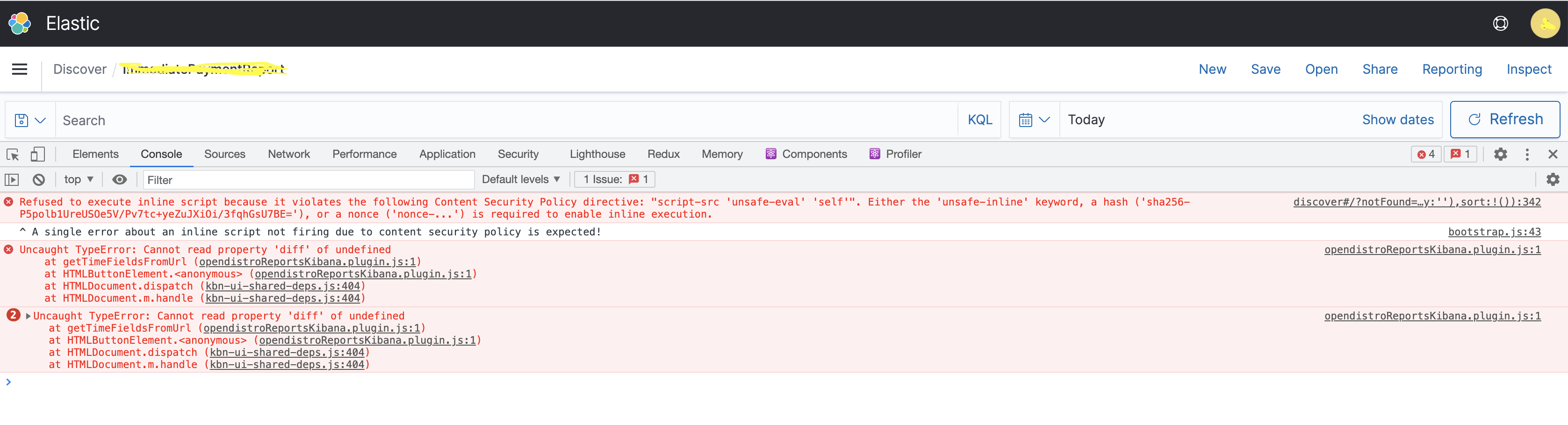 CVS report is not getting generated from a saved search when using "Today" form the date picker ...