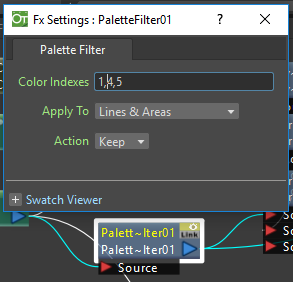 FX like Palette Filter and Color Blending only apply to swatches on first tab/page? (solved ...