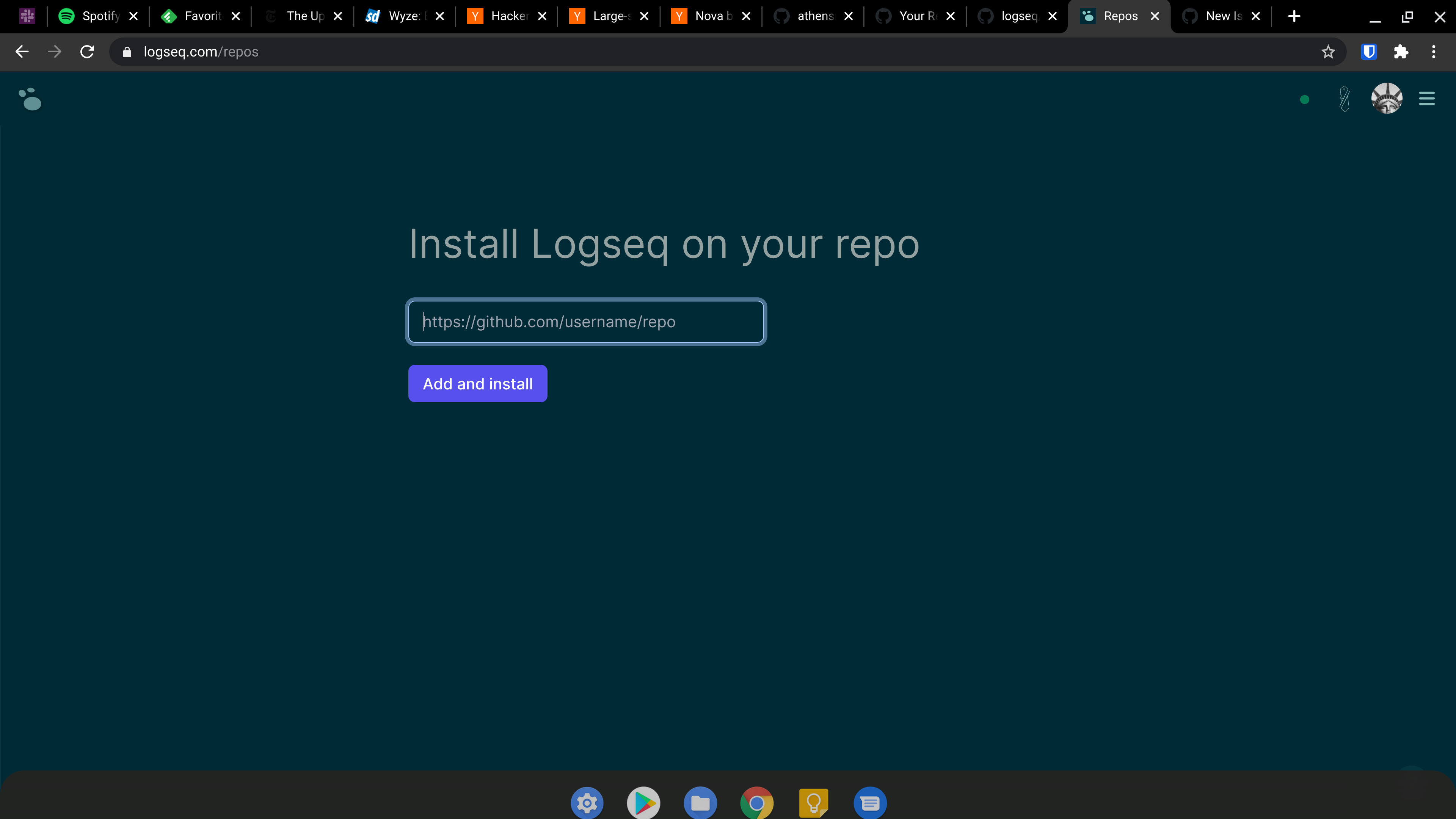 Stuck on "Install Logseq on your repo" form on https://logseq.com/repos · Issue #336 · logseq ...