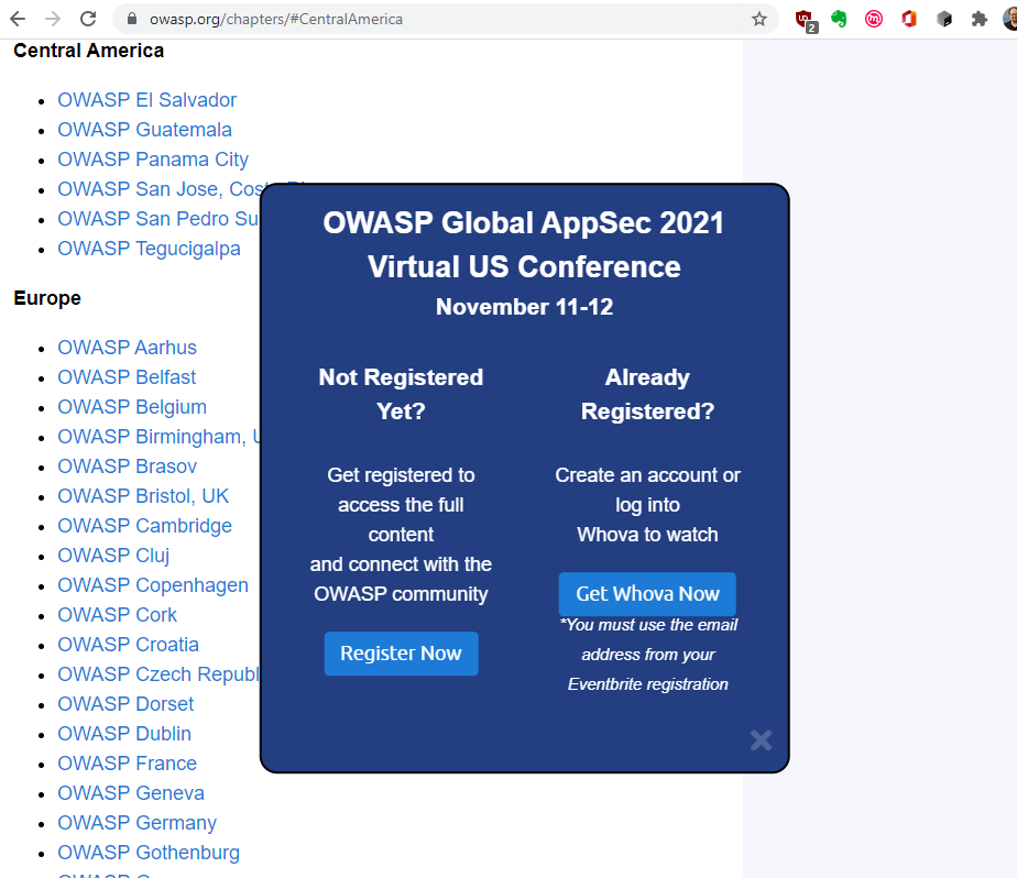 US AppSec conf banner keeps reopening · Issue #165 · OWASP/owasp.github.io · GitHub