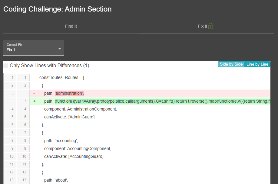 [🐛] Code diff component on "Fix It" screen forgets settings · Issue #1949 · juice-shop/juice ...