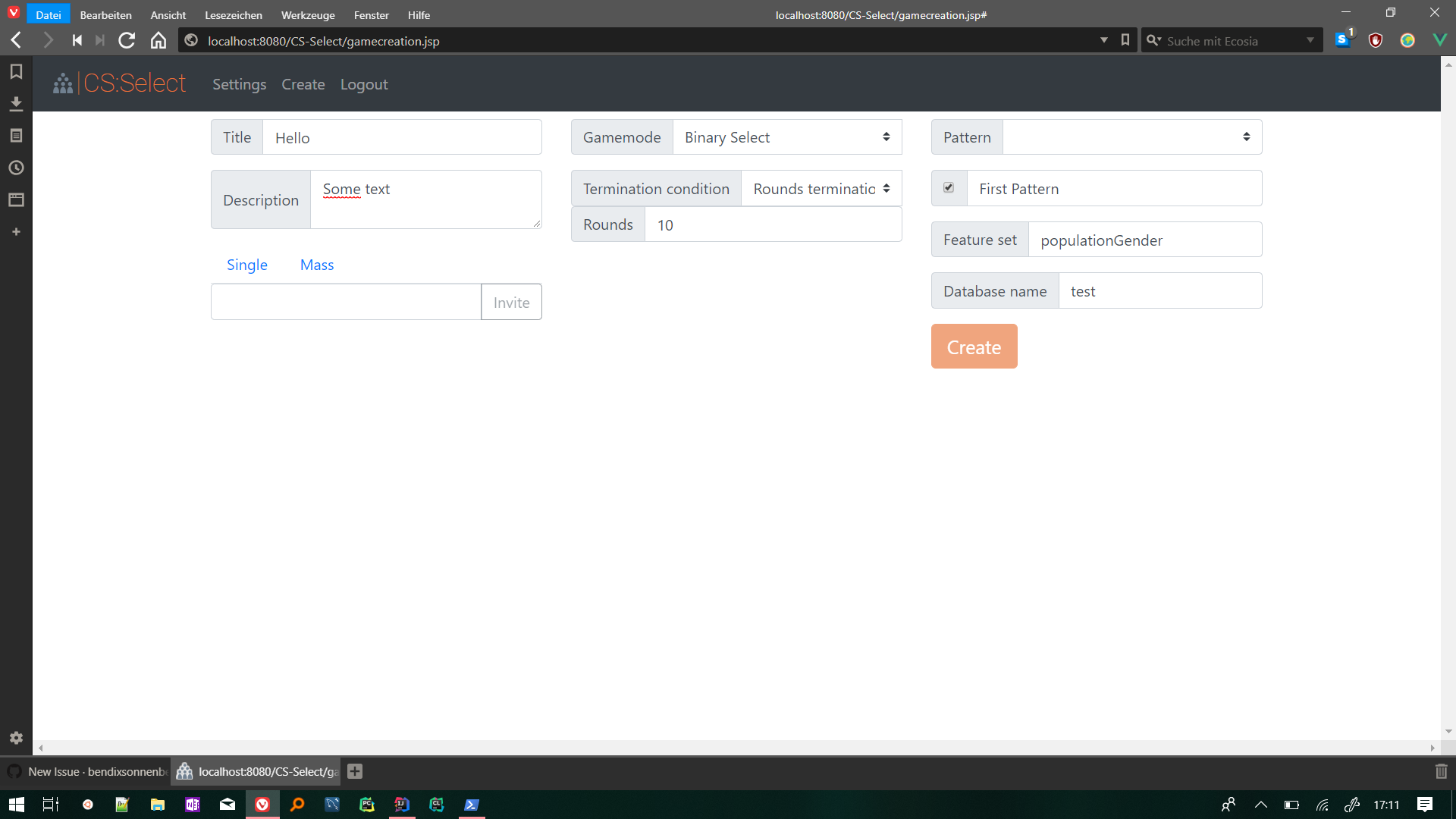 SQLSyntaxErrorException when creating game · Issue #163 · cs-select ...