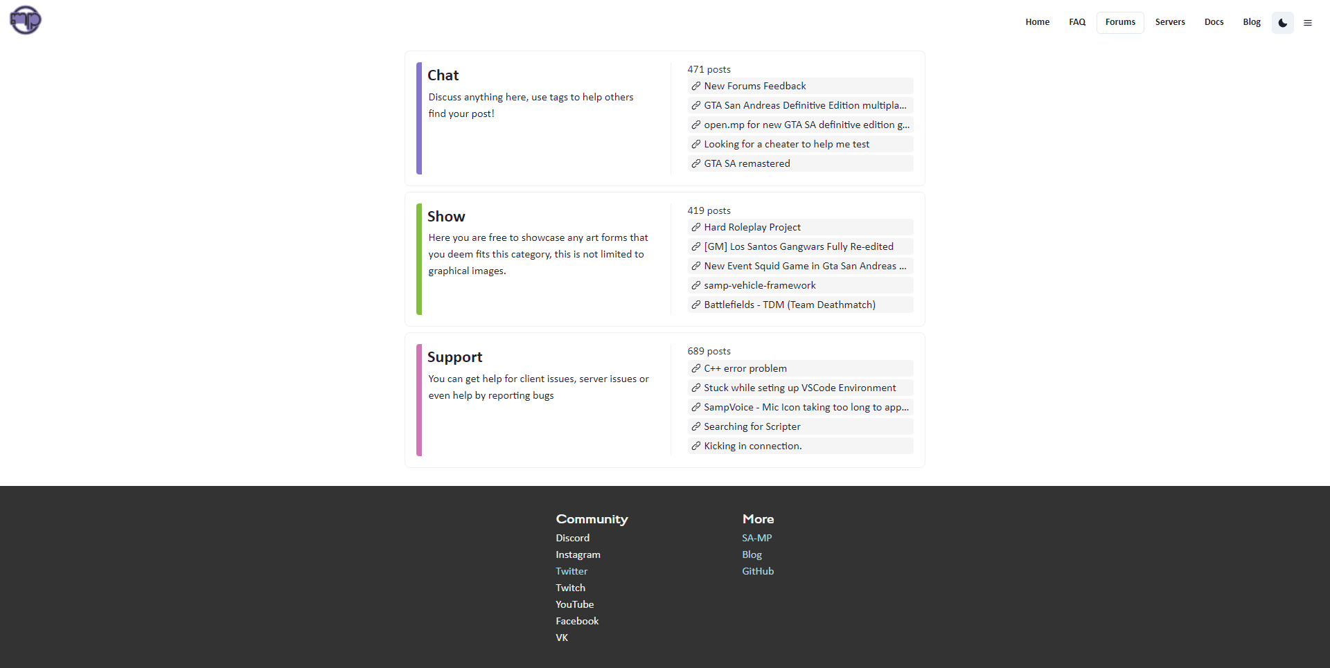 Dark Theme by leonardssh · Pull Request #564 · openmultiplayer/web · GitHub