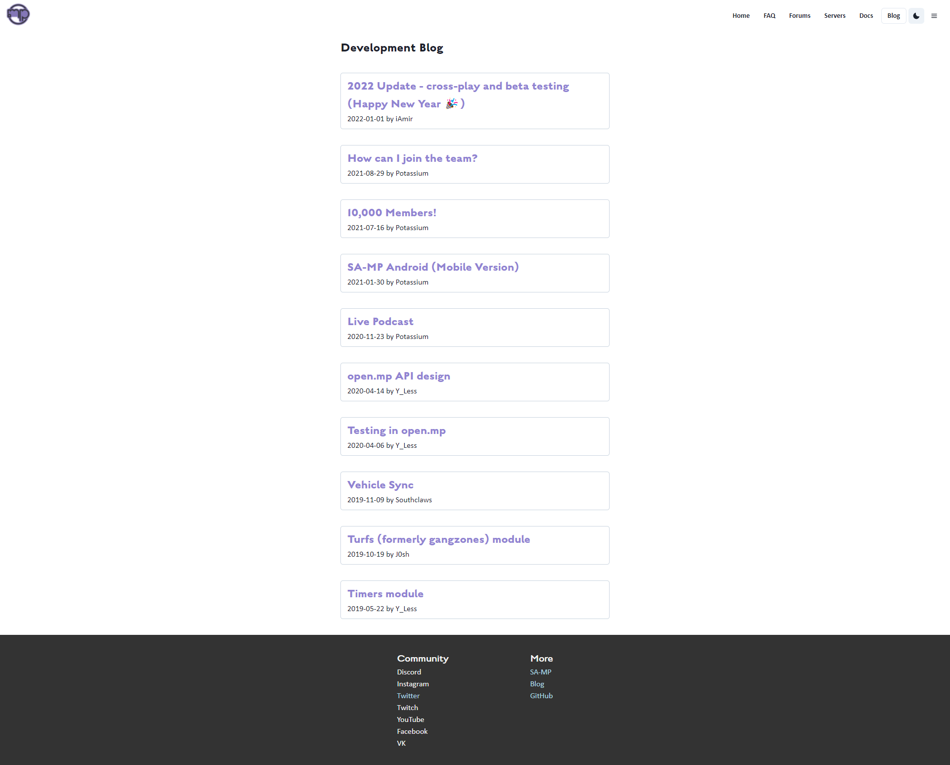 Dark Theme by leonardssh · Pull Request #564 · openmultiplayer/web · GitHub