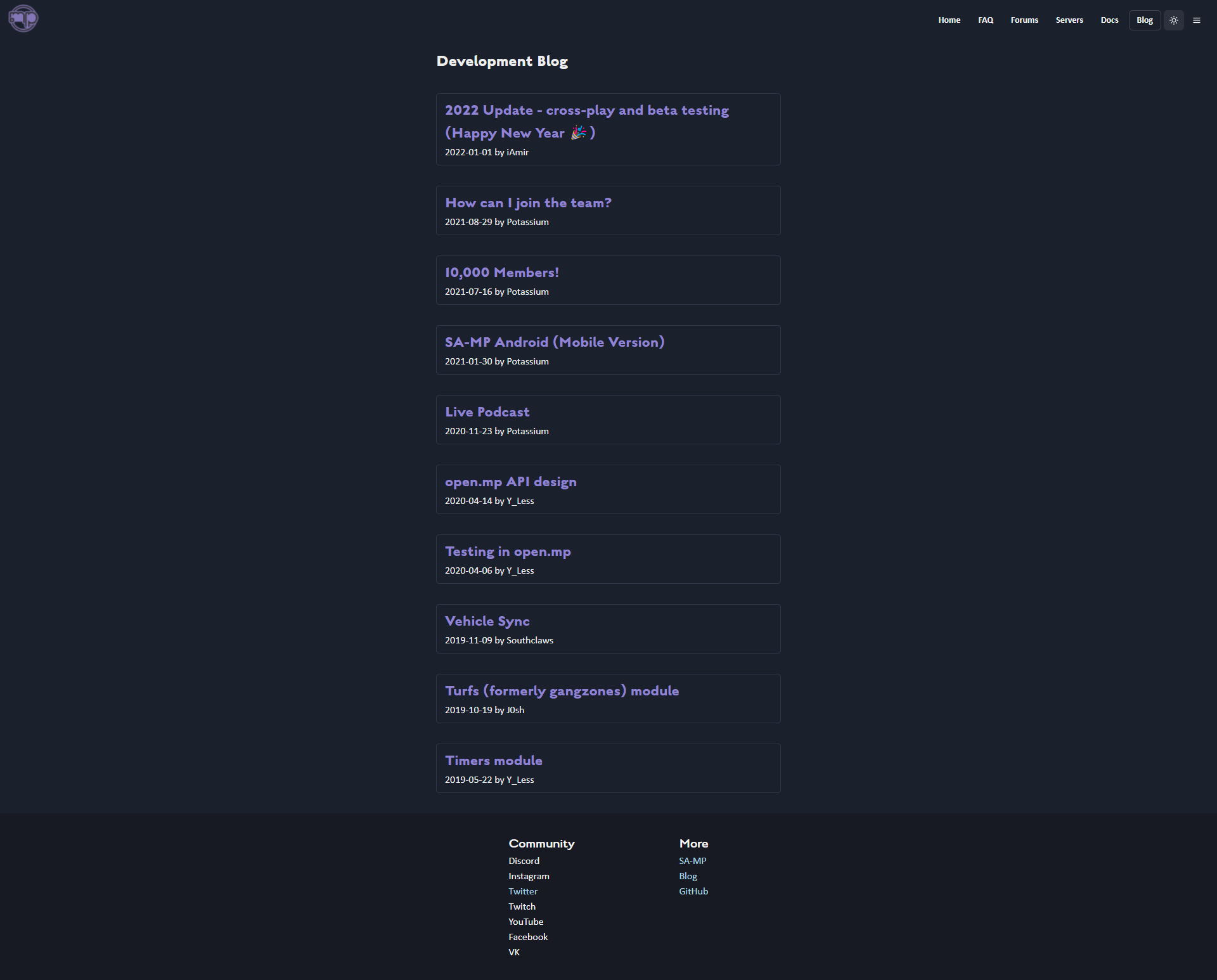 Dark Theme by leonardssh · Pull Request #564 · openmultiplayer/web · GitHub