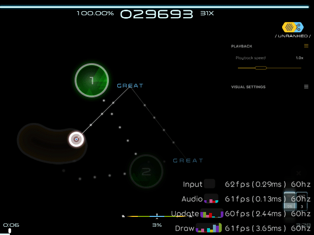 Hit circles and sliders are dimmer at start time with Hidden mod ...