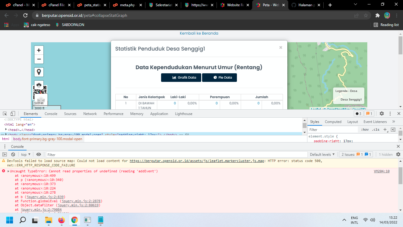Error Console halaman peta · Issue #11 · OpenSID/tema-esensi · GitHub
