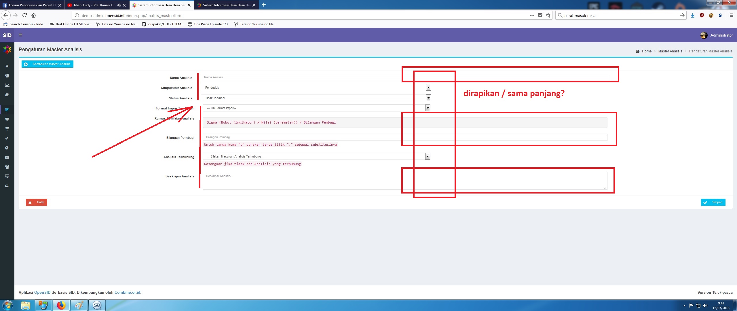 [tampilan-admin]tampilan tambah analisis baru perlu diseragamkan ...