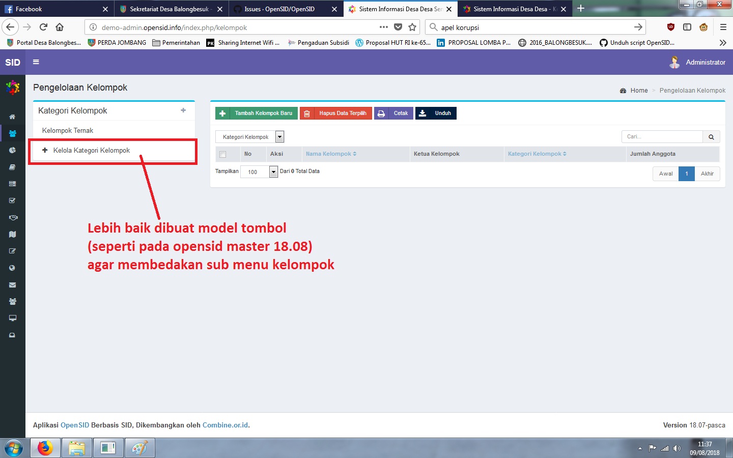 [tampilan-admin]Kelola Kategori Kelompok · Issue #1582 · OpenSID ...