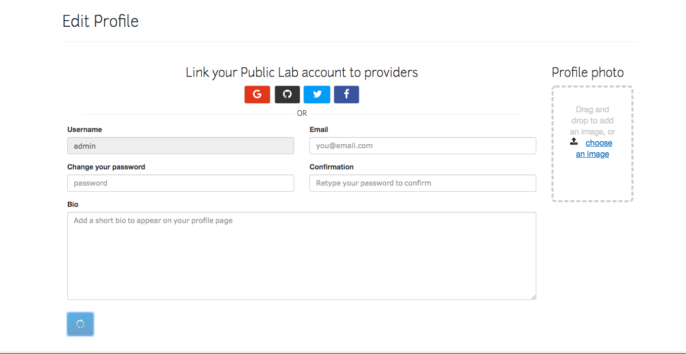 Display error message in the edit profile form if the email is nil or does matches the email ...