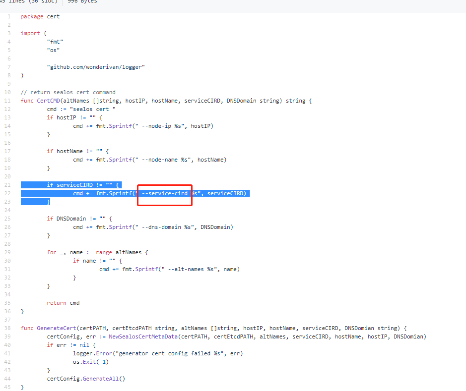 缺陷:sealos init 过程中，报错Error: unknown flag: --service-cird · Issue #441 · labring/sealos · GitHub