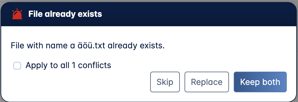 Upload conflict handling UI glitches · Issue #7682 · owncloud/web · GitHub
