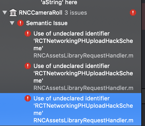 Latest Release Failed On Xcode · Issue 62 · React Native Cameraroll
