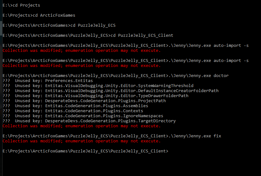 [Entitas 1.4] Collection was modified; enumeration operation may not execute. · Issue #628 ...