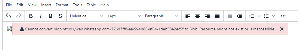 Copy Paste of Whatsapp Image is not working. · Issue #6266 · tinymce/tinymce · GitHub
