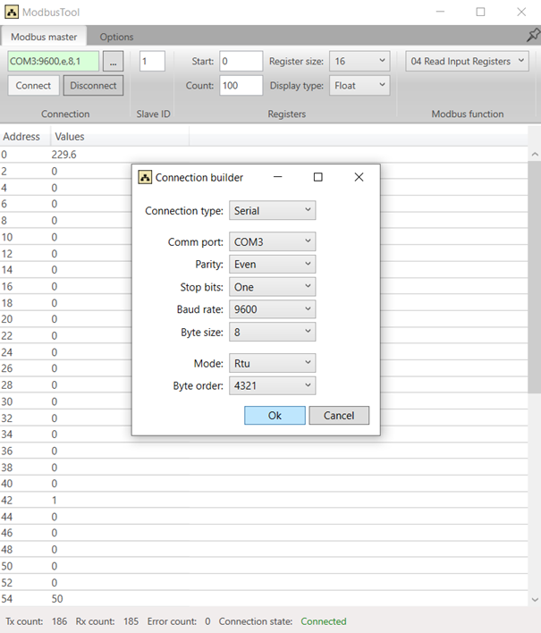 How to read Modbus RTU Function code 0x04 (input registers) in reverse ...