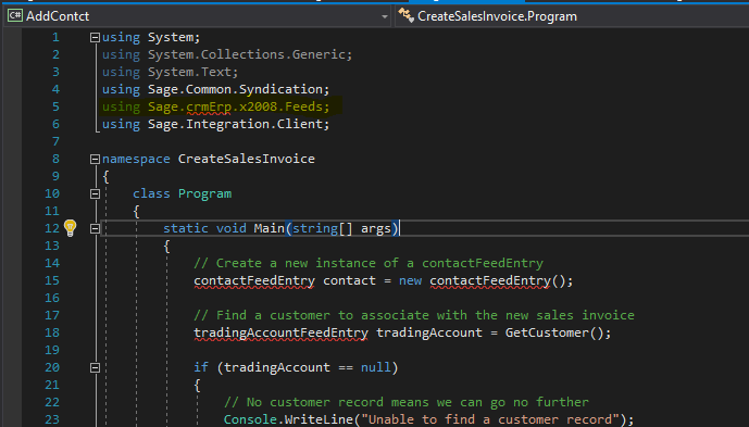 Having issues in SDataSamples projects. (Sage.crmErp.x2008.Feeds is not resolving) · Issue #164 ...