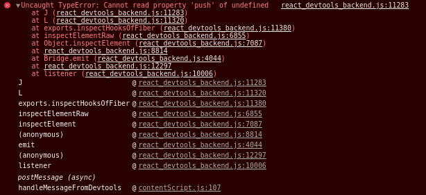 Bug React Dev Tools Crashes With Hookstate Hooks · Issue 20609 · Facebook React · Github