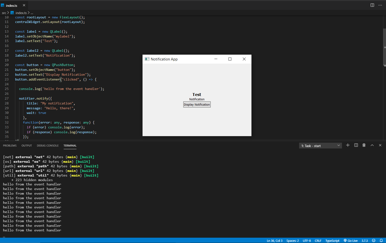 Node notifier module not working on Windows 10 · Issue #330 · nodegui/nodegui · GitHub