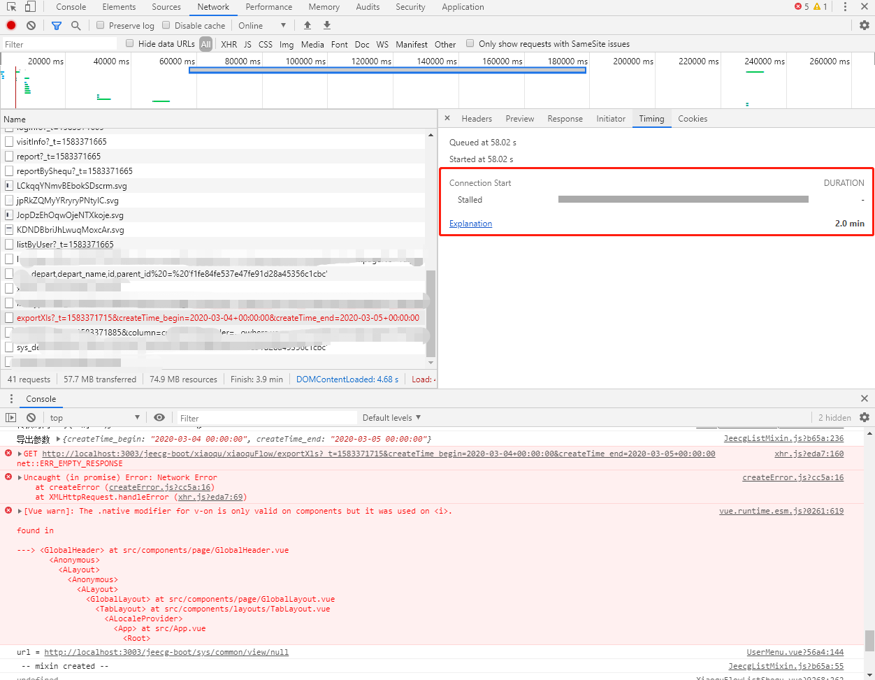 AutoPOI导出Excel文件。超过6000条就没反应了。 · Issue #978 · jeecgboot/JeecgBoot · GitHub