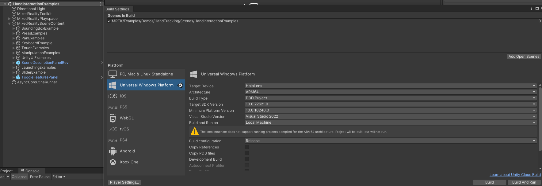 App Cant Open · Issue 11743 · Microsoftmixedrealitytoolkit Unity · Github