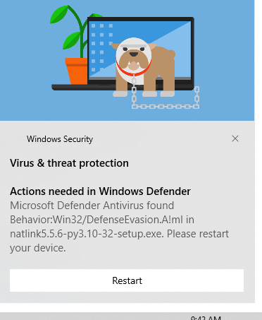 Antivirus warning · Issue #170 · dictation-toolbox/natlink · GitHub