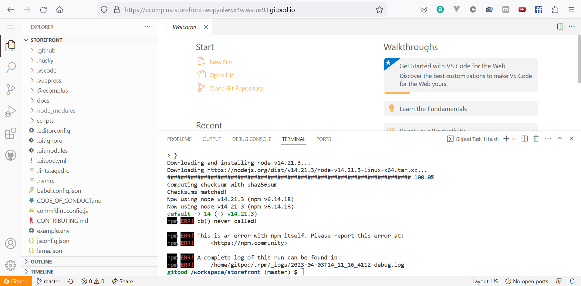Updated Sass Package Crashed Npm I · Issue 886 · Ecomplusstorefront · Github 0950