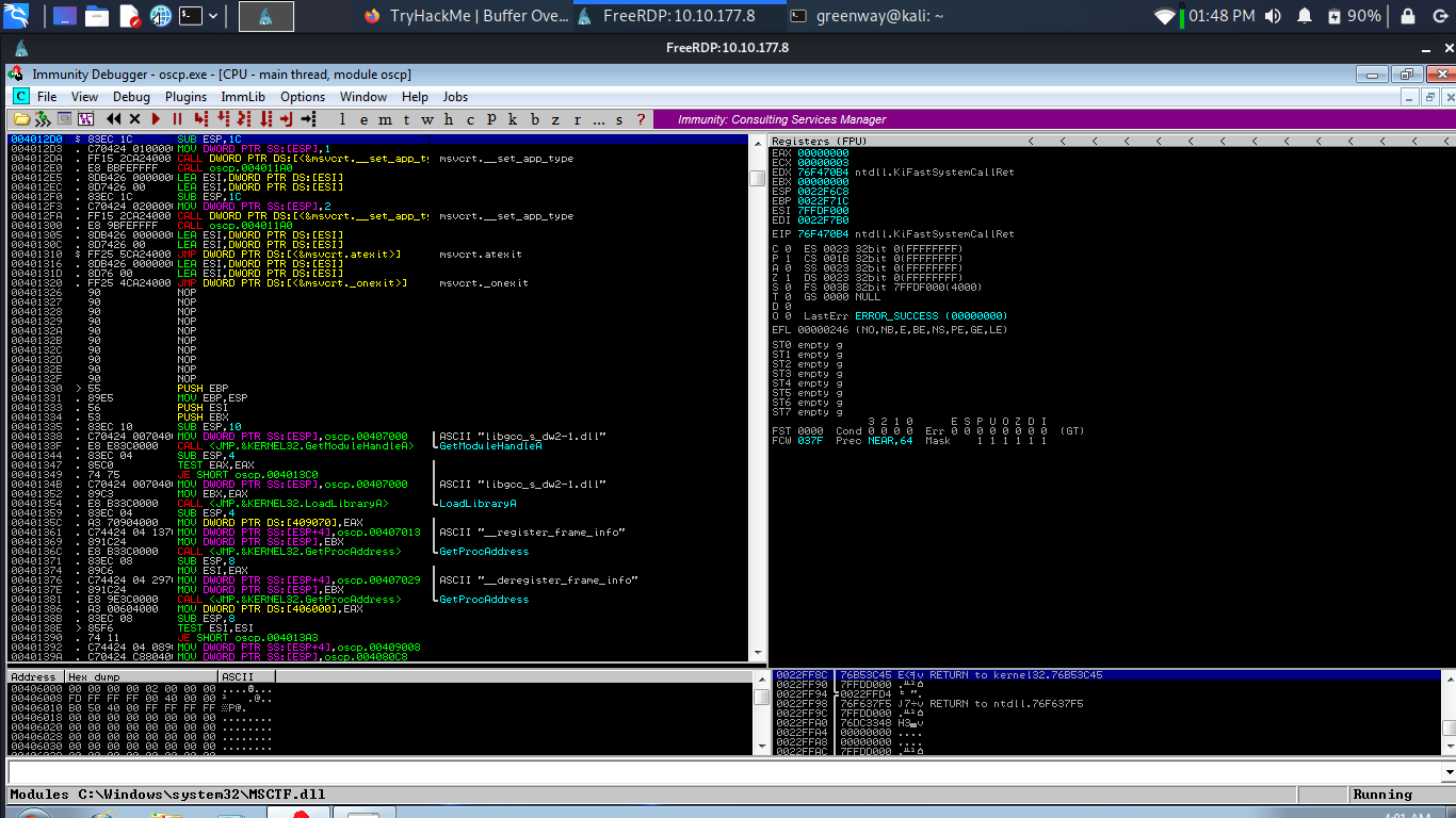 TryHackMe BufferOverflow | Greenway71 | Cybersecurity Blogs