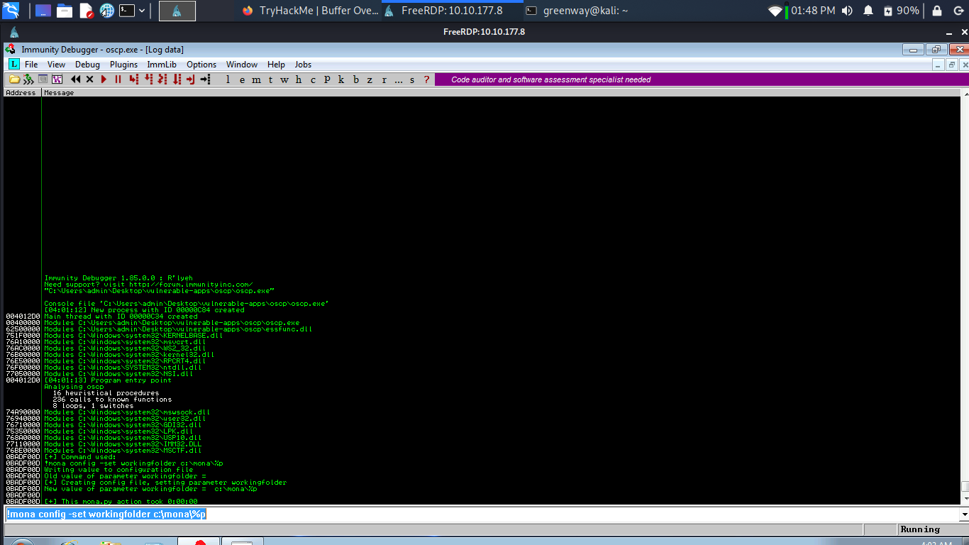 TryHackMe BufferOverflow | Greenway71 | Cybersecurity Blogs