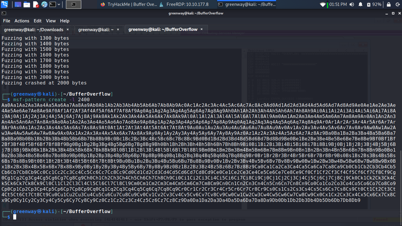 TryHackMe BufferOverflow | Greenway71 | Cybersecurity Blogs