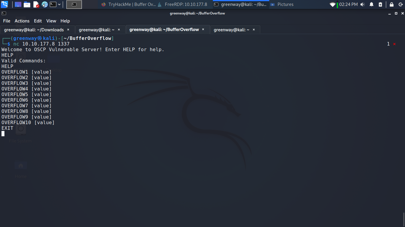 TryHackMe BufferOverflow | Greenway71 | Cybersecurity Blogs