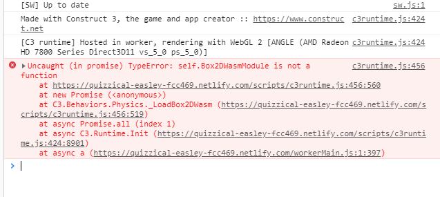 Exported project with Physics and Worker enabled doesn't work · Issue #2928 · Scirra/Construct ...