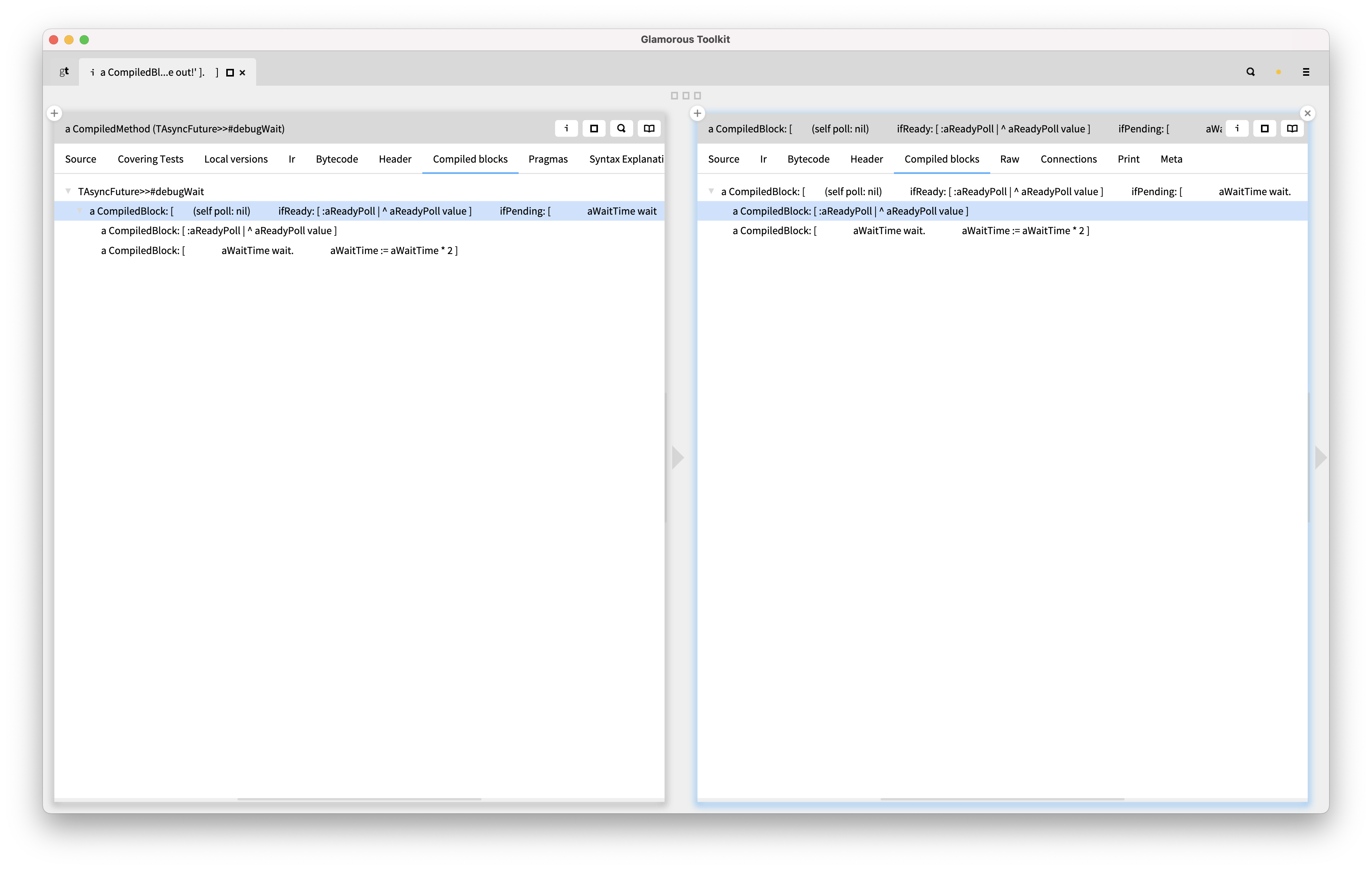 Add view showing the tree of compiled blocks to CompiledCode · Issue #2540 · feenkcom/gtoolkit ...