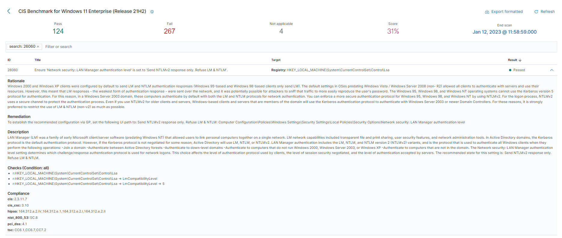 Trailing Space On Sca `policy Id 26060` Of Windows Causing A Failed Result · Issue 15875 