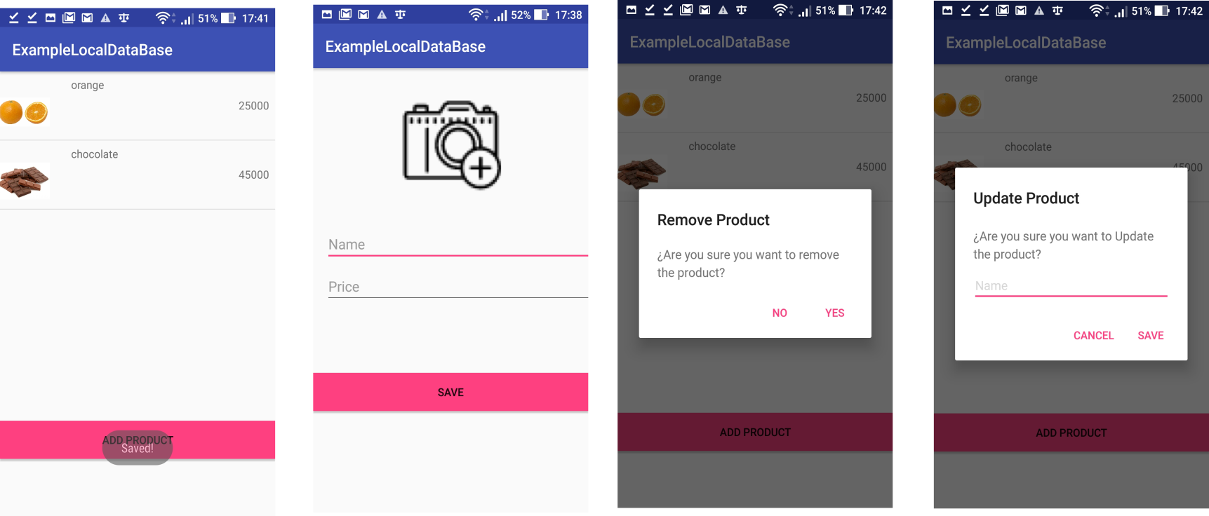 GitHub - m121/SQLiteAndroidExample: An Example SQLite in Android