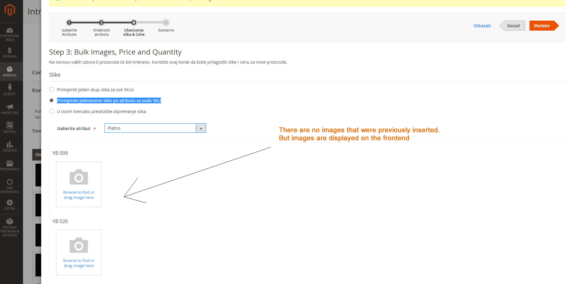 Option Save unique images per attribute for each SKU - does not display previously inserted ...
