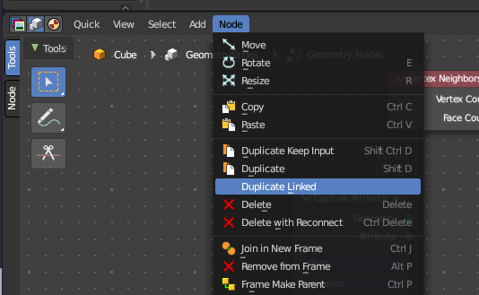 Nodes - new method to "duplicate linked" with hotkey ALT+D · Issue #373 · Bforartists/Manual ...