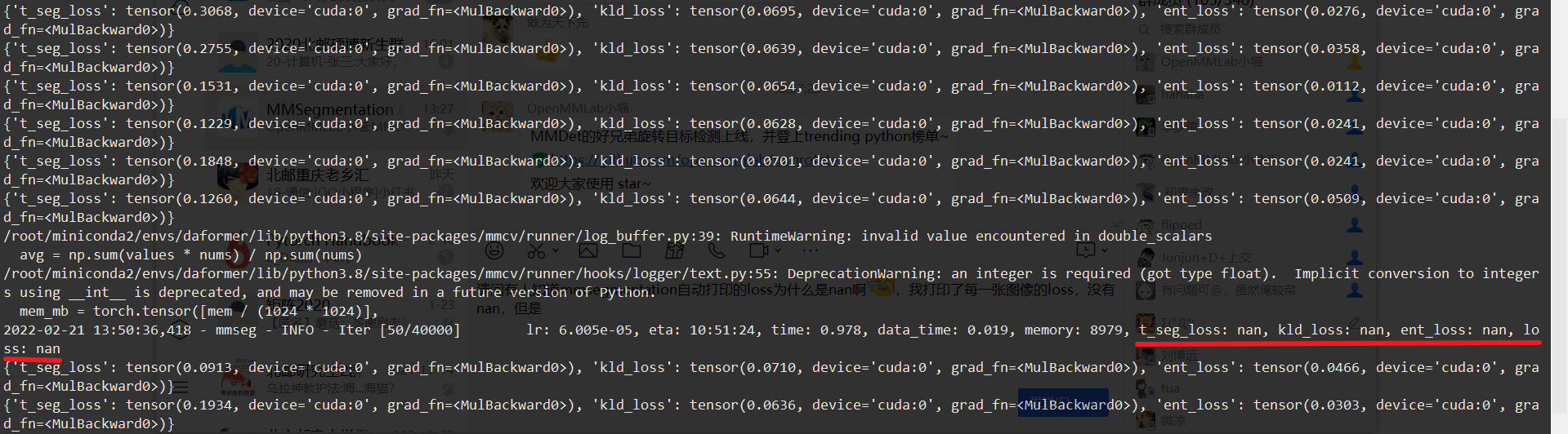 Nan Loss · Issue 1309 · Open Mmlab Mmsegmentation · Github